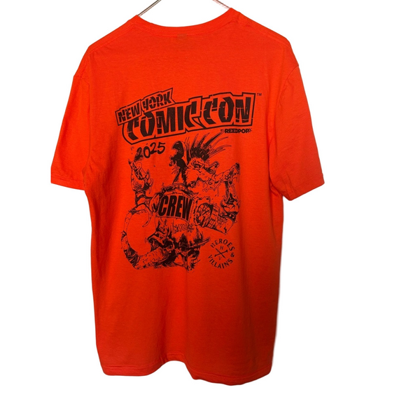 Tops | Rare 225 New York Comic Con Crew Shirt Orange Heroes Villains ...